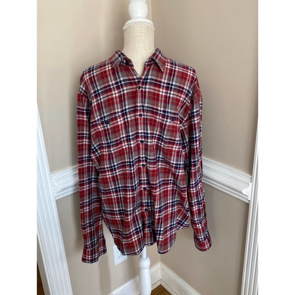 True Craft | Shirts | True Craft Mens Flannel Shirt Button Front Plaid Long Sleeve Xl | Poshmark